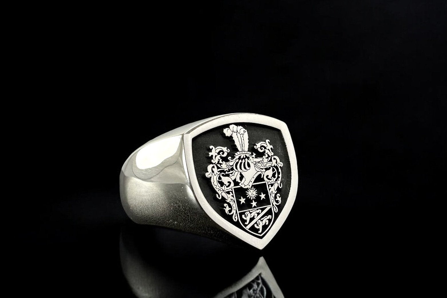 Coat of Arms Ring, Family Crest Rings, Custom Signet Ring, Crest Ring ...